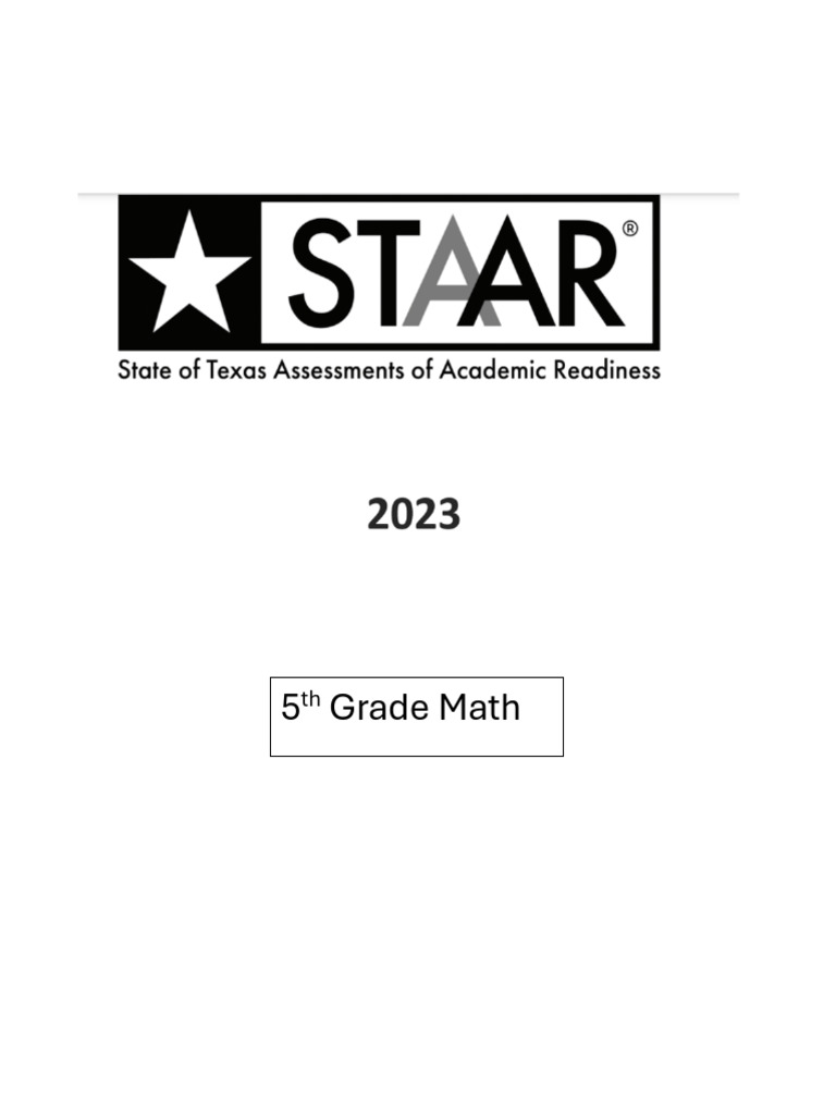 2022 STAAR Grade 5 Math Answer Key | PDF | Multiple Choice | Tests