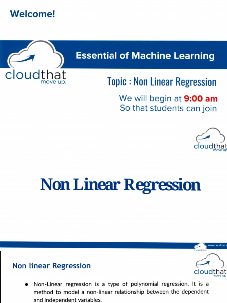 Non-Linear Regression ML | PDF | Regression Analysis | Nonlinear System