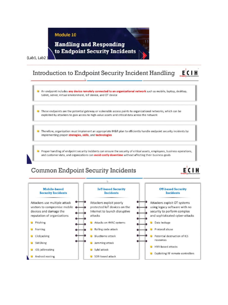 ECIH v10 Module 10 | PDF