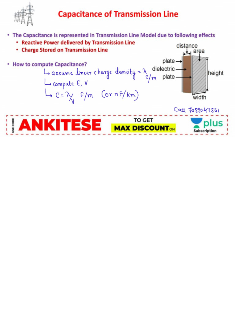 Lecture-10 Capacitance of Transmission Line | PDF