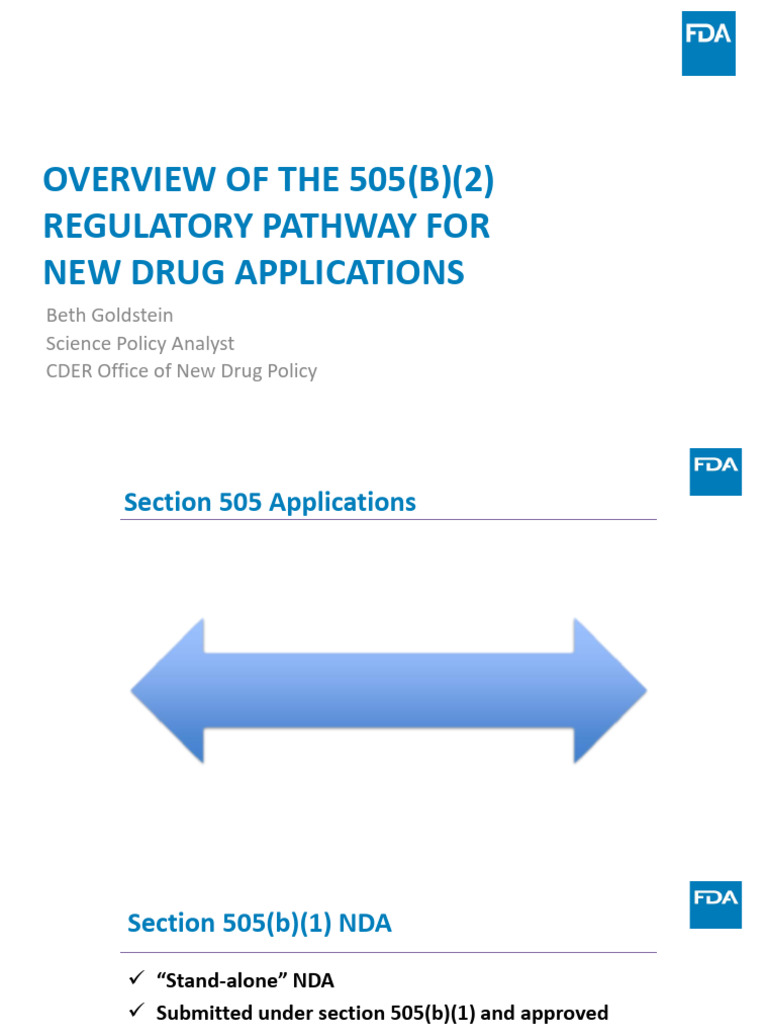 Overview of the 505(b)(2) Pathway | PDF | Bioavailability | Food And ...