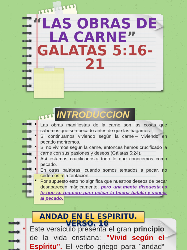 Lucha entre Carne y Espíritu en Gálatas | PDF | Pecado | Pablo el apóstol