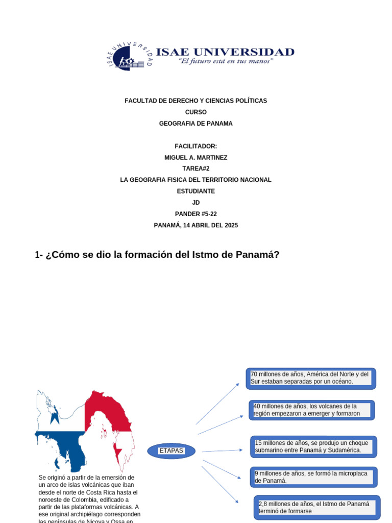 Tarea Mapas Llaves Geografia | PDF | Panamá | Ciencias de la Tierra