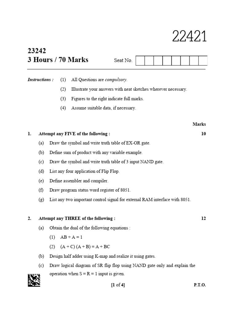 2024 Summer Question Paper | PDF | Logic Gate | Computer Engineering