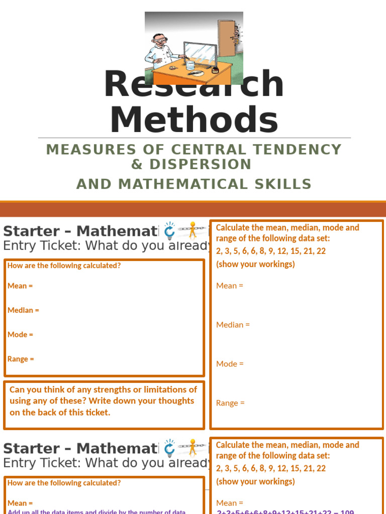 RM18 - Measures of Central Tendency & Dispersion and Other Maths Skills ...