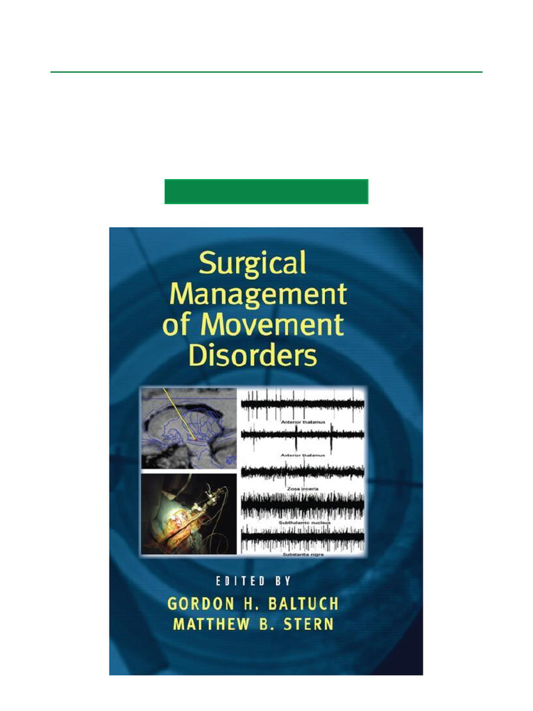 Surgical Management of Movement Disorders, 1st Edition All Chapters ...