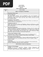 Class XII Political Science Syllabus 2026-27 | PDF