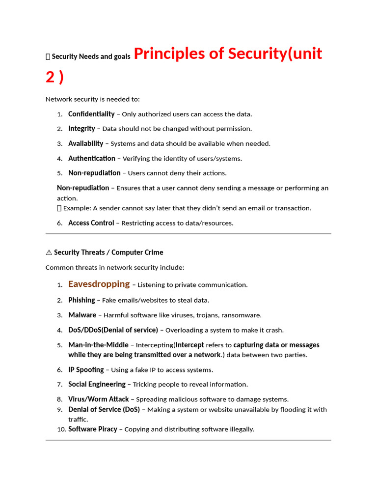 Security Needs and Goals | PDF | Computer Security | Security