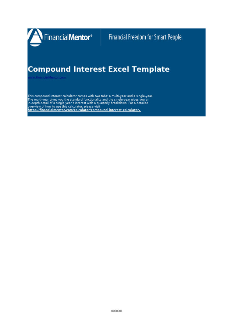 Compound Interest Excel Template | PDF