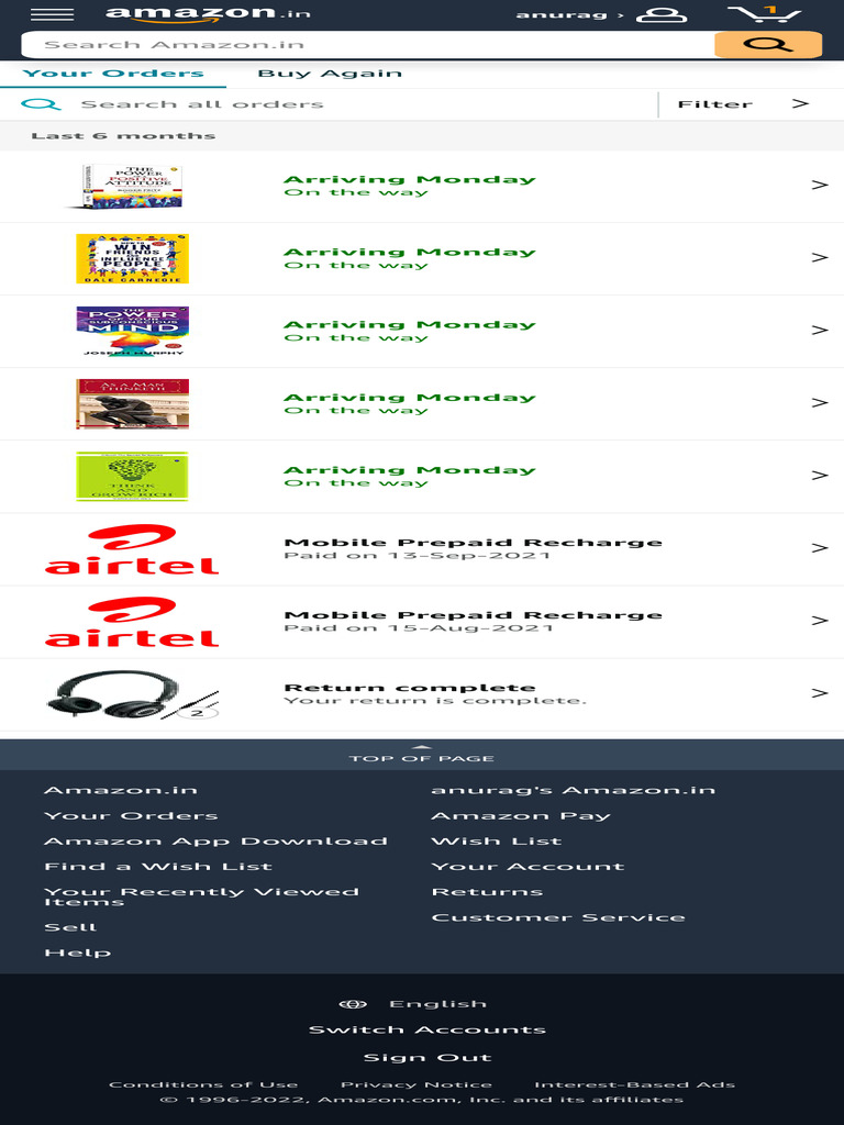 Your Orders | PDF
