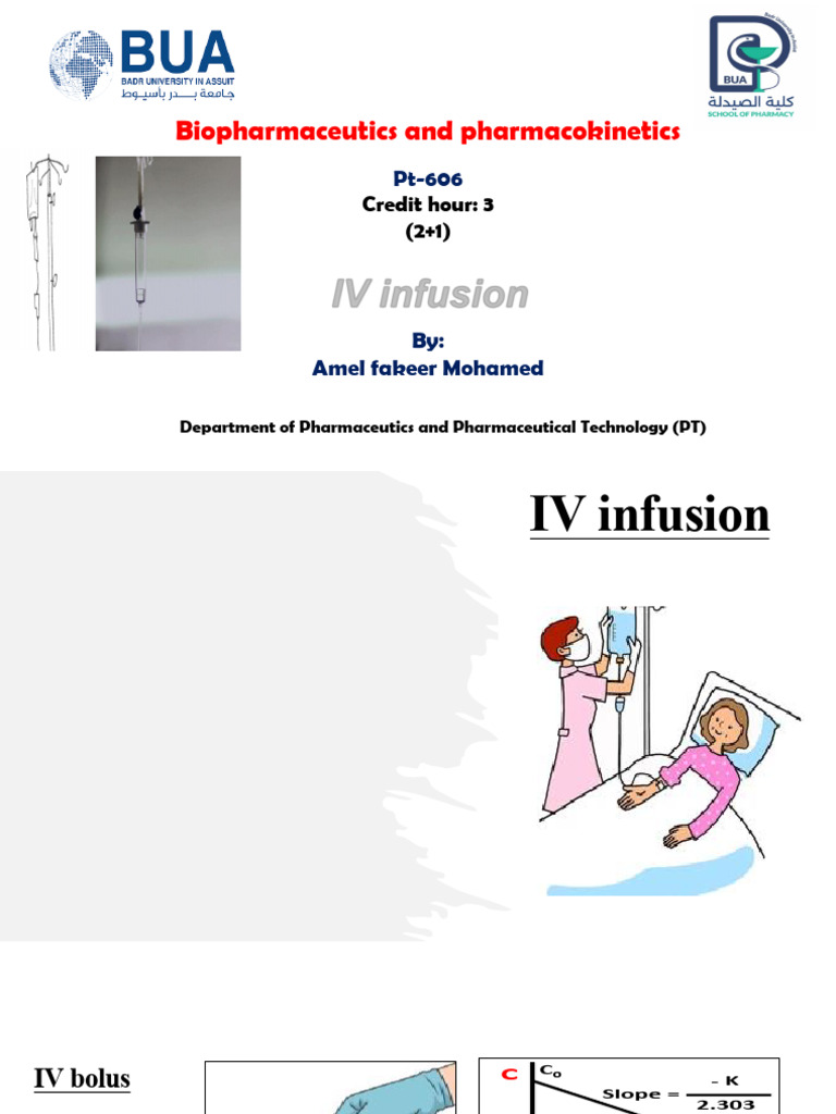 Lab-8 IV Infusion Model Answers | PDF | Pharmacokinetics | Intravenous ...