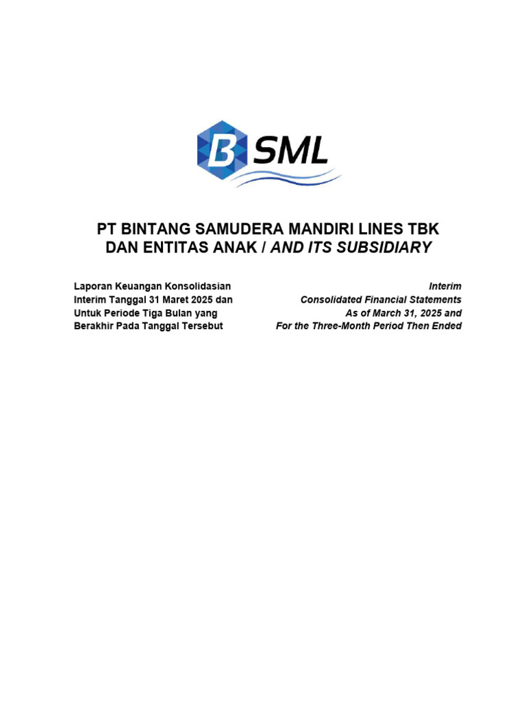 LK Q1-2025 PT BSML TBK PDF | PDF
