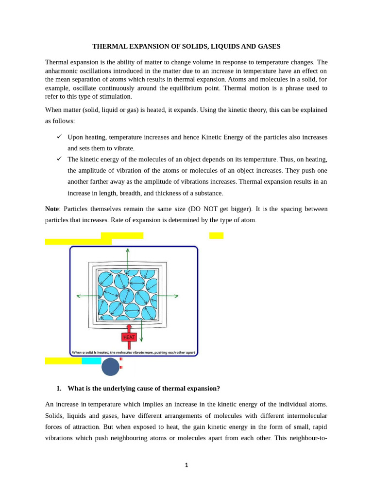 Thermal Expansion of Solids | PDF | Thermal Expansion | Gases