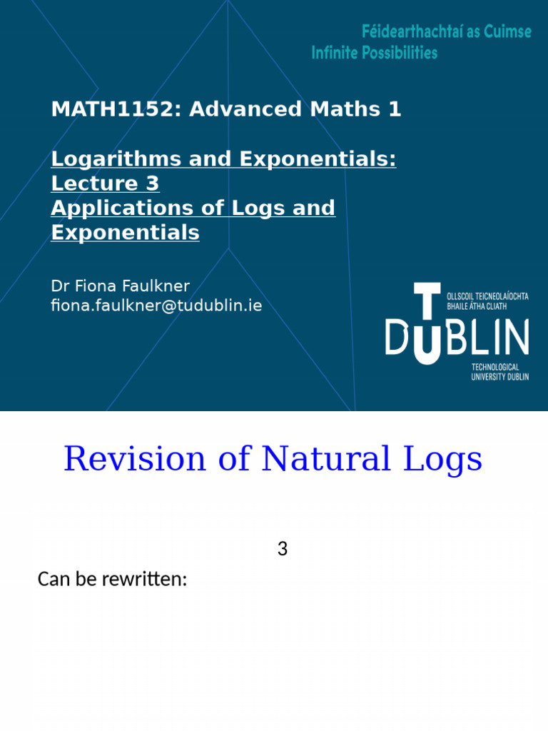 Logarithms and Exponentials | PDF | Logarithm | Exponential Function