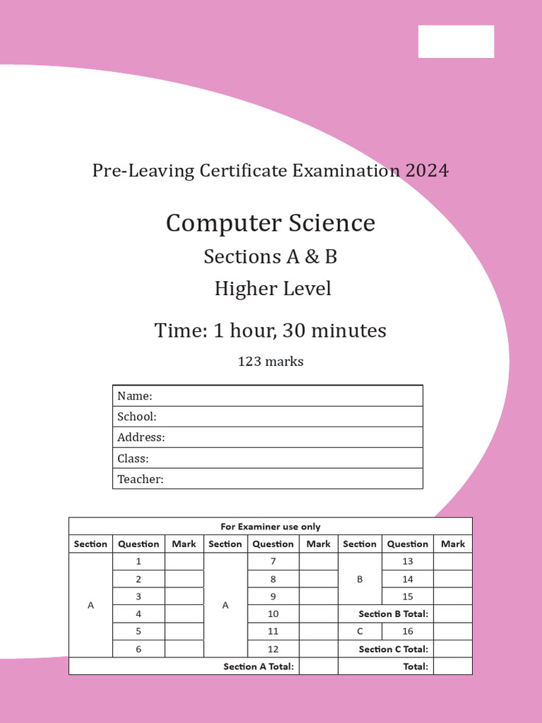 Computer Science 2024 Mock | PDF | Internet Protocol Suite | Internet ...