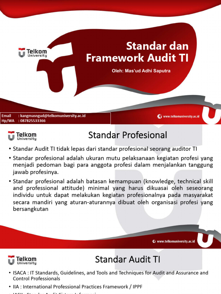 5-Standar Dan Framework Audit TI (PT 1) - compressed-RER | PDF