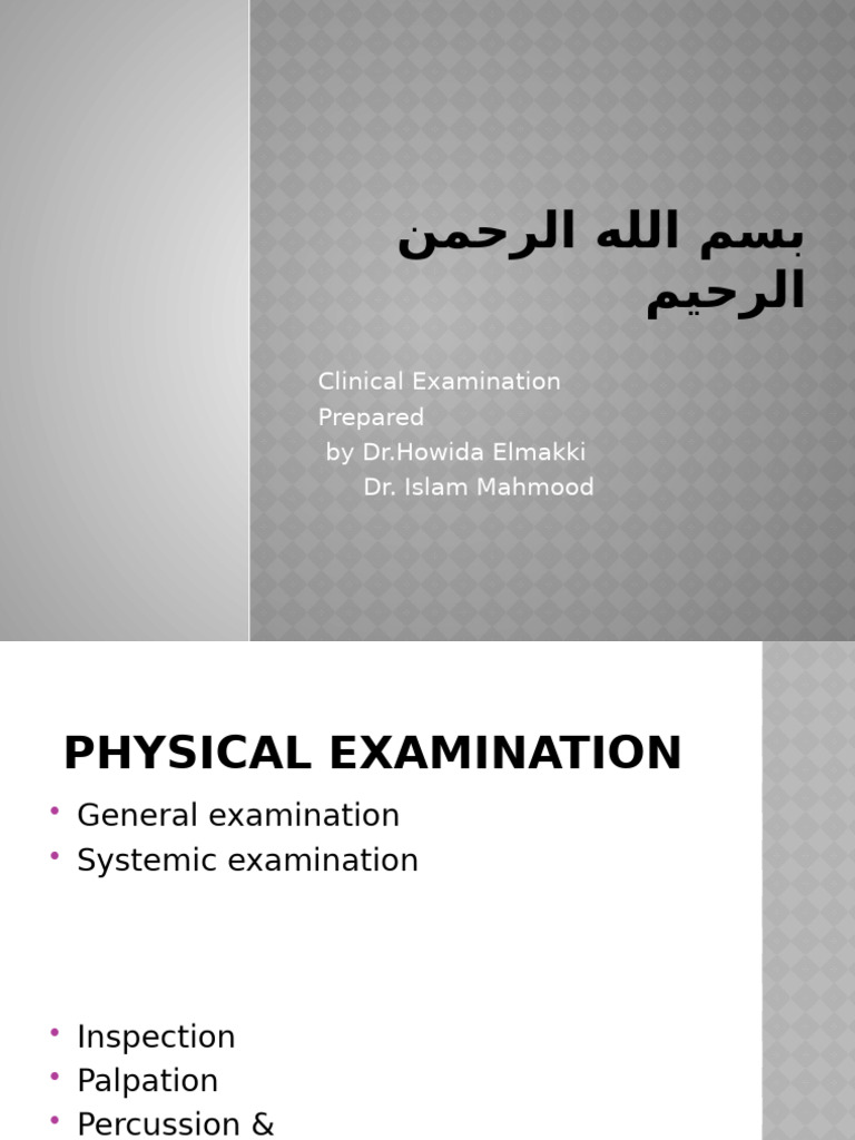 Comprehensive Guide to Physical Examination | PDF | Neck | Blood Pressure