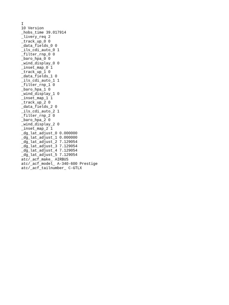 A340-600 Prefs | PDF