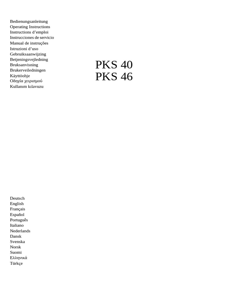 Bosch PKS 46 User Manual (English - 88 Pages) | PDF