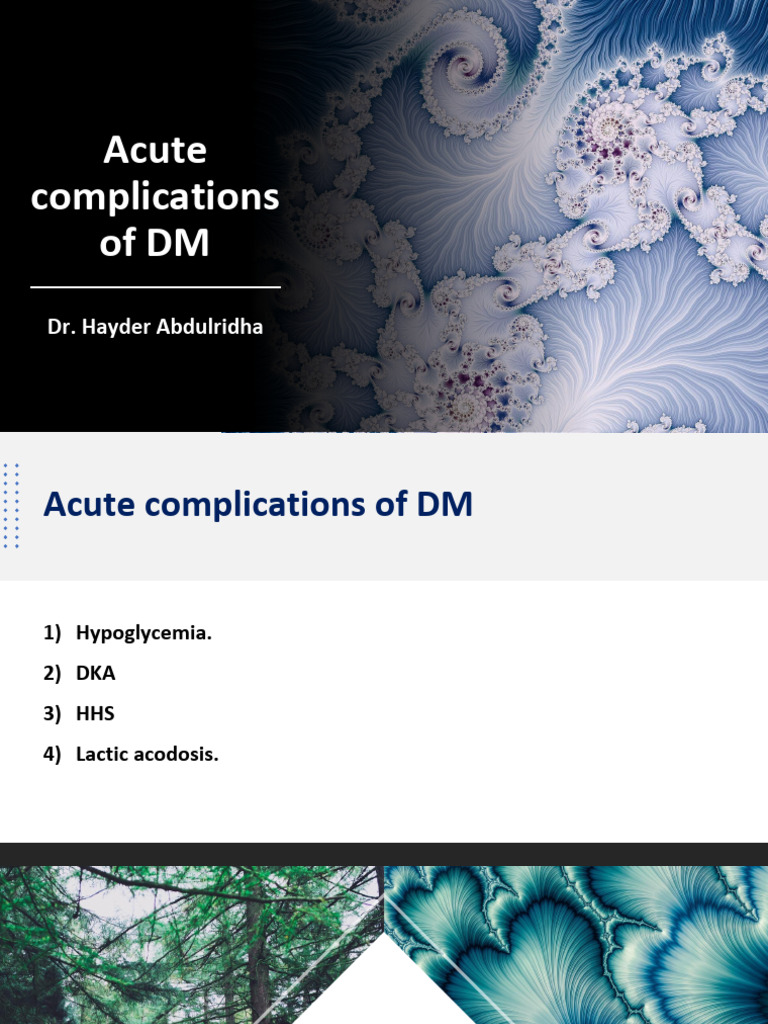 Acute Complications of DM | PDF | Diabetes | Hyperglycemia