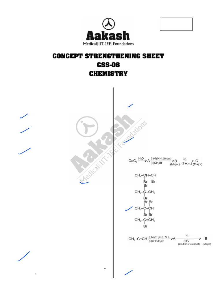 Concept Strengthening Sheet (CSS-06) Based On CST-11& 12 - (Code-A) - Chemistry | PDF | Iron ...