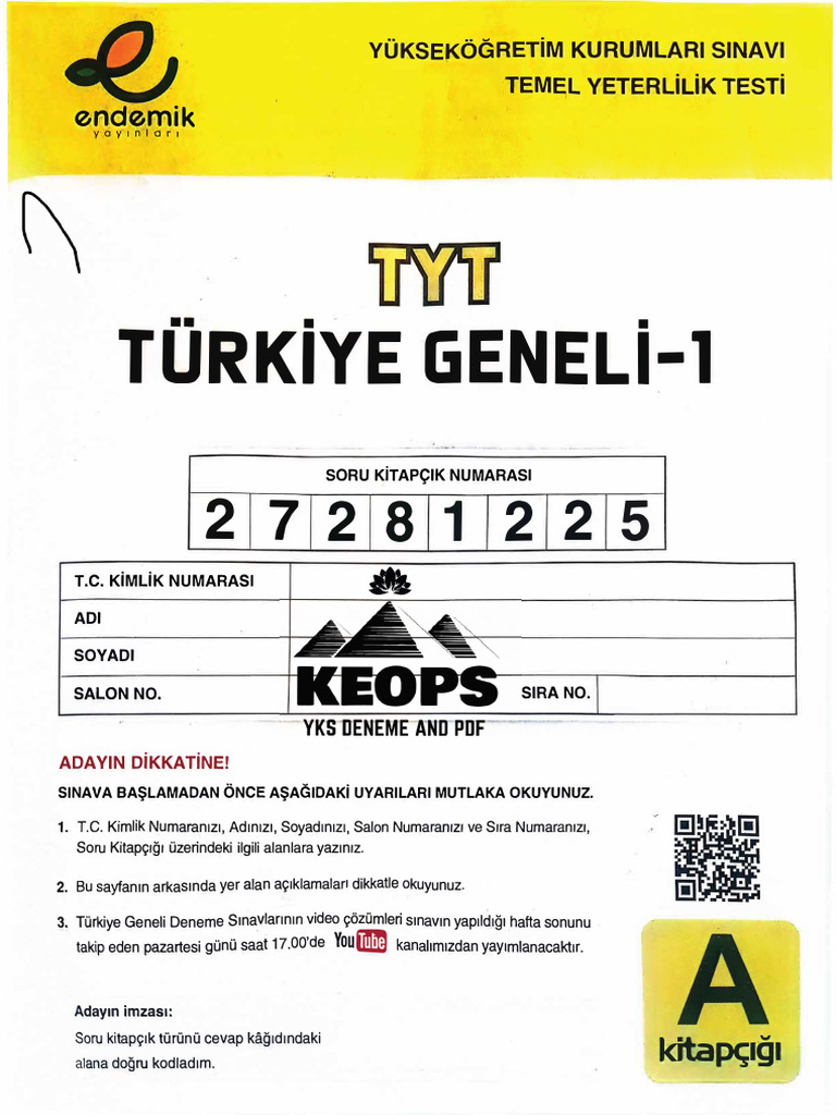 Endemik TG TYT 2025 | PDF