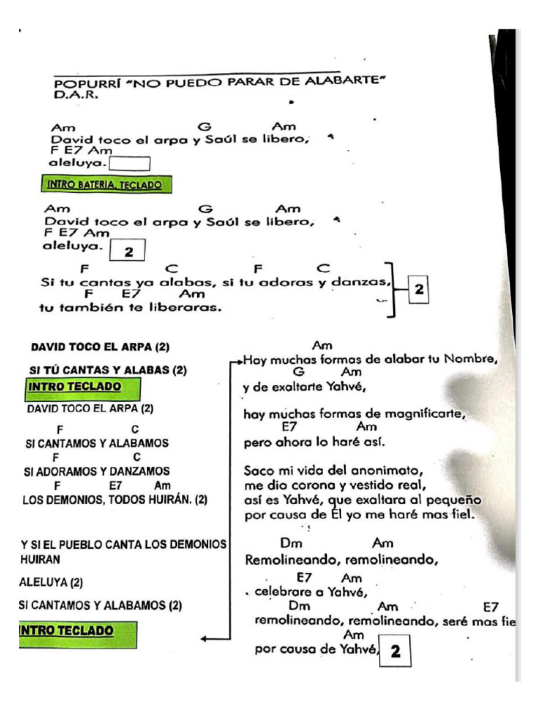 Popurri David Toco El Arpa | PDF