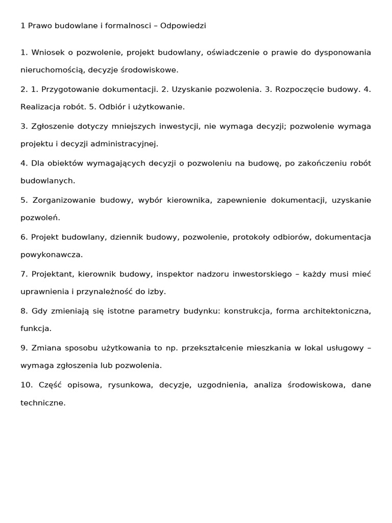 ODP_1_Prawo_budowlane_i_formalnosci | PDF