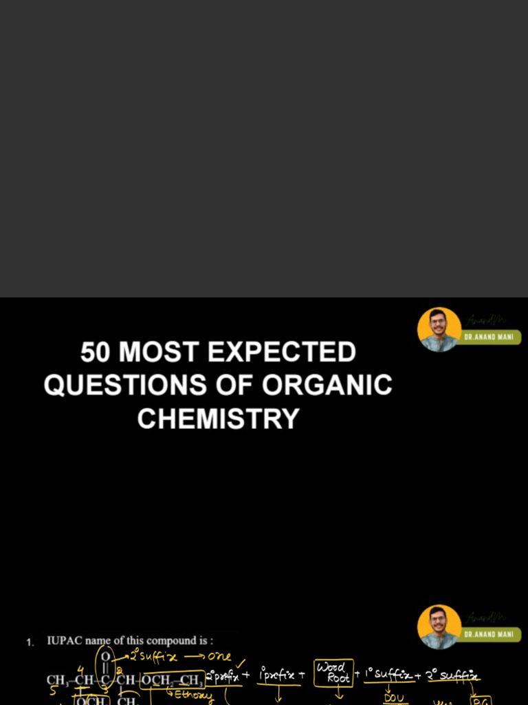 50 Most Reapeated Organic Questions | PDF