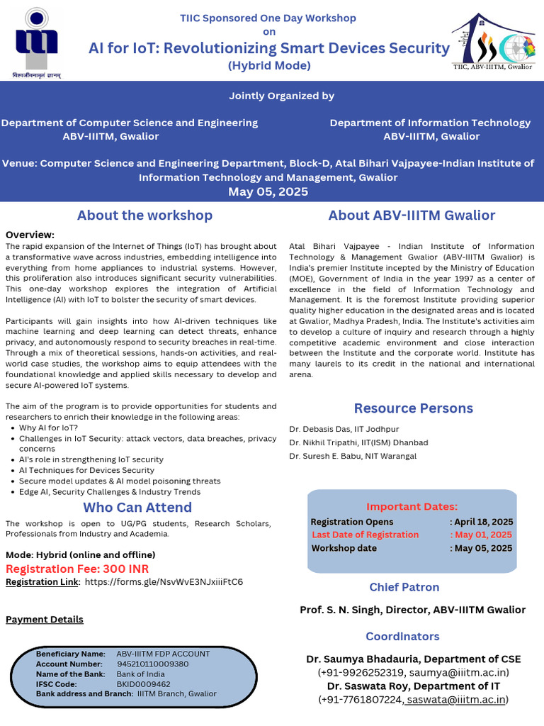 TIIC Workshop AI For IoT Security | PDF | Internet Of Things ...