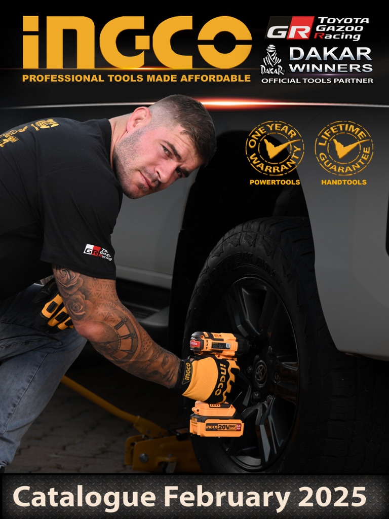 INGCO Catalogue February 2025 | PDF | Drill | Battery Charger