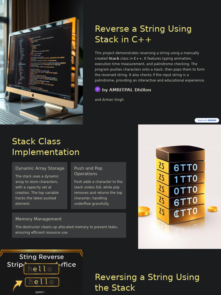Reverse A String Using Stack in C | PDF | String (Computer Science) | Computer Programming