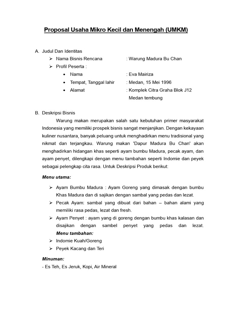 Proposal Bisnis FYP EVA Fix | PDF