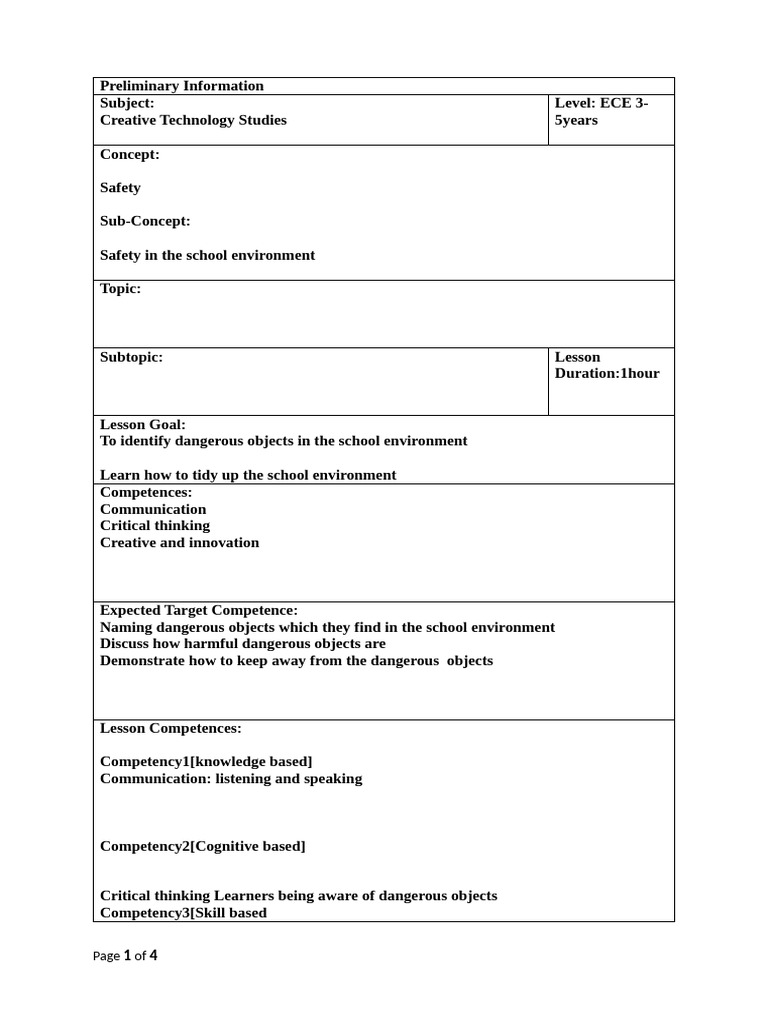 Lesson Plan Proposed Format | PDF | Learning | Educational Assessment