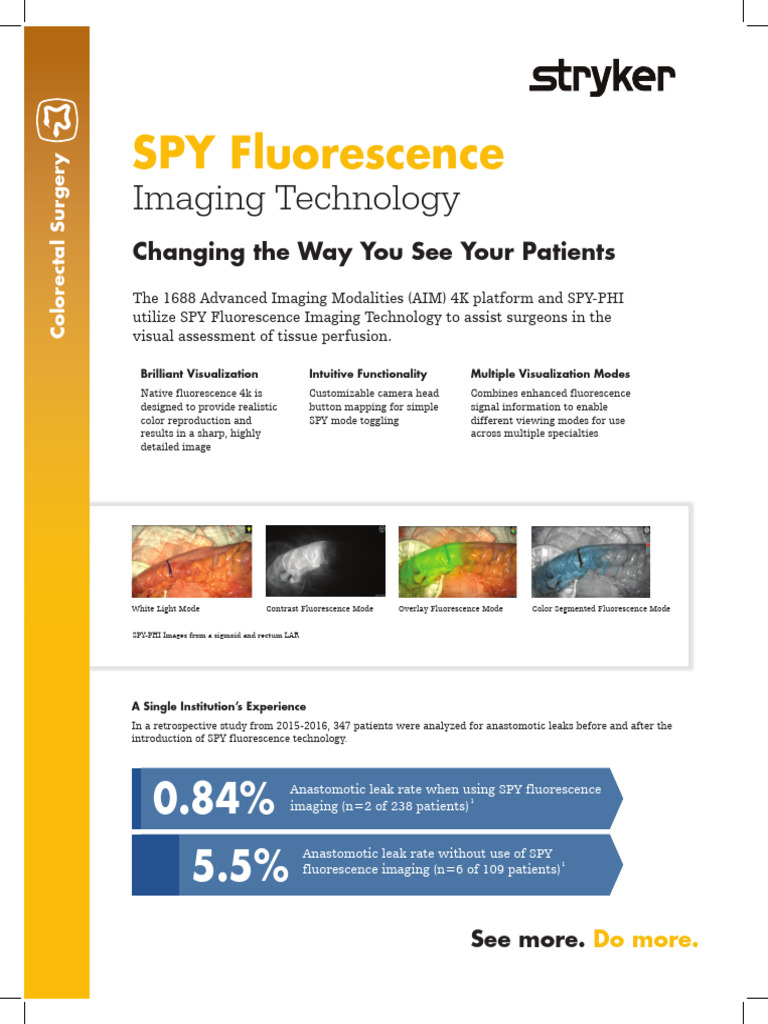SPY Fluorescence Imaging Technology in Colorectal Surgery Info Sheet ...