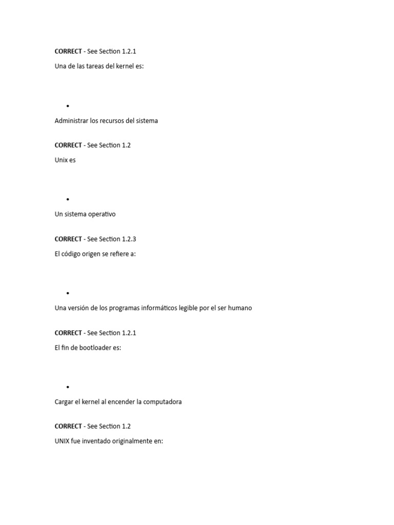 Fundamentos de Linux Examen Parcial (Módulos 1-8) | PDF | Software | Software del sistema