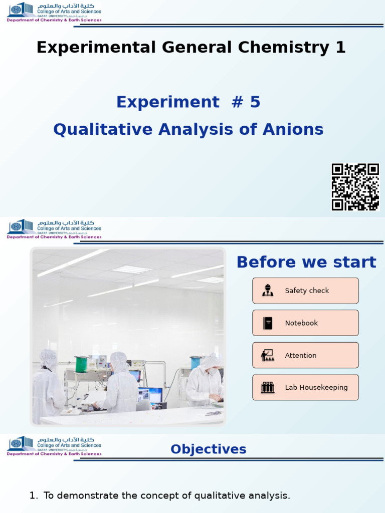 005 Exp 5 Qualitative Analysis of Anions | PDF | Sulfate | Ion