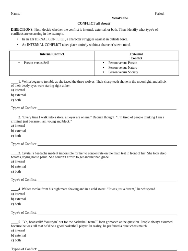 4. Conflict Handout 3 | PDF