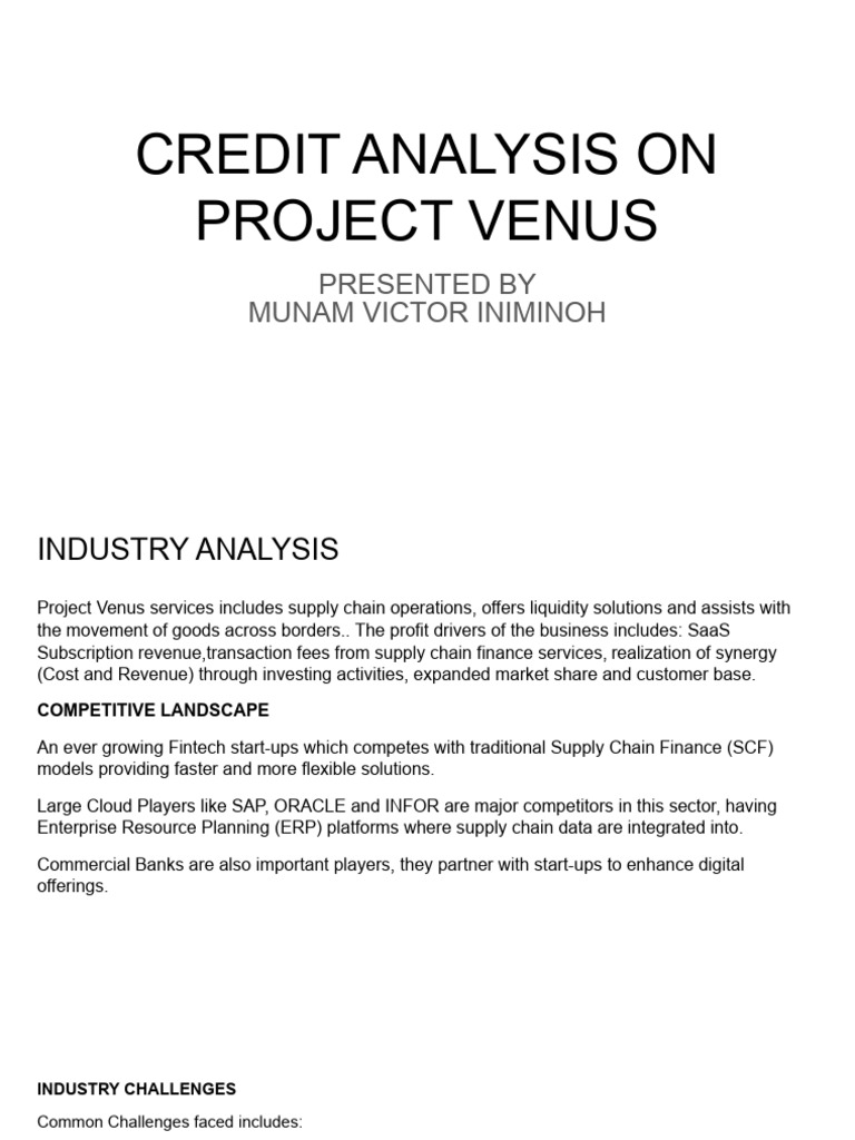 Credit Analysis On Project Venus | PDF | Computer Security | Security