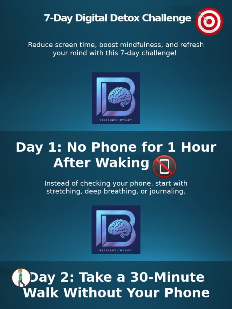 7-Day Digital Detox Challenge | PDF