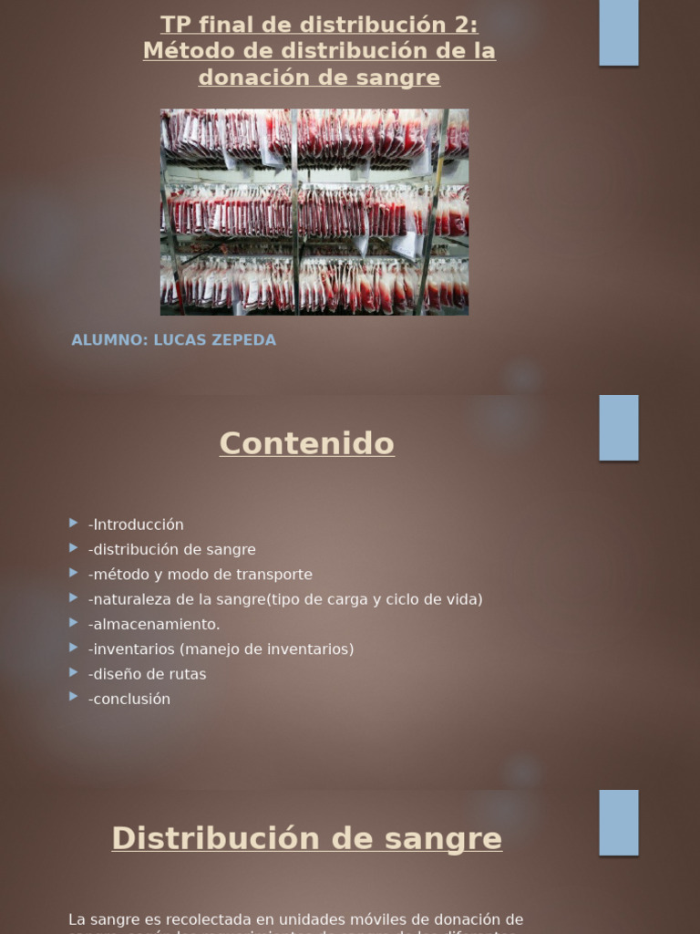 TP Final de Distribucion 2 (Power Point) | PDF | Sangre | Medicina CLINICA
