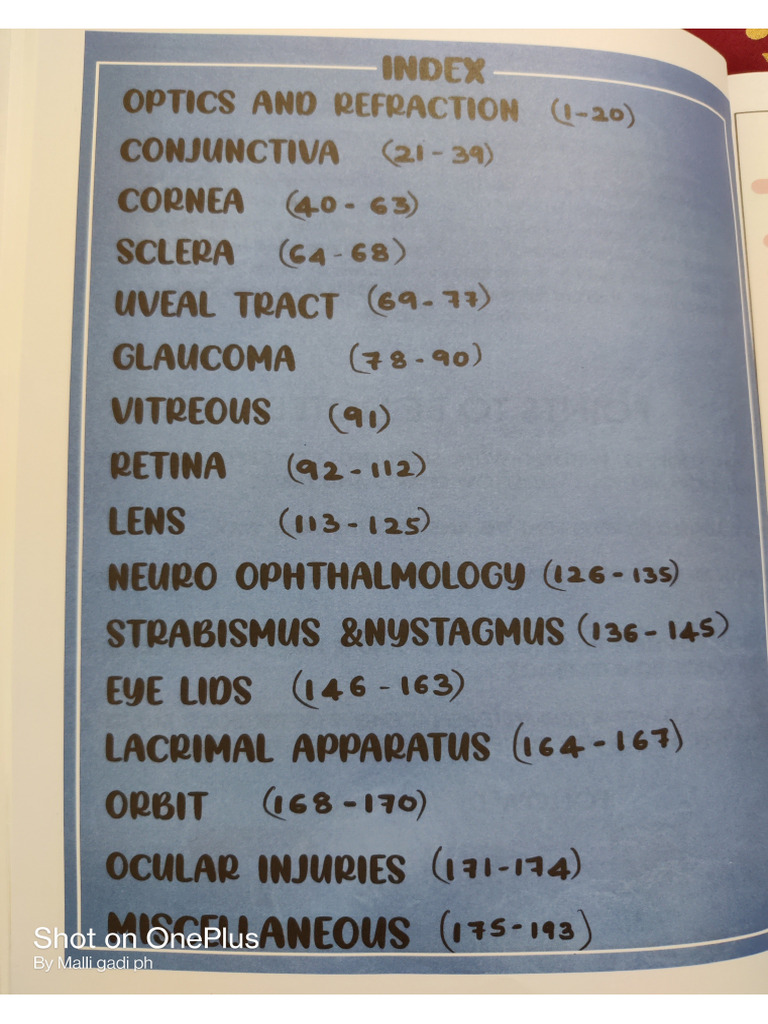 Ophthalmology DR JTM | PDF