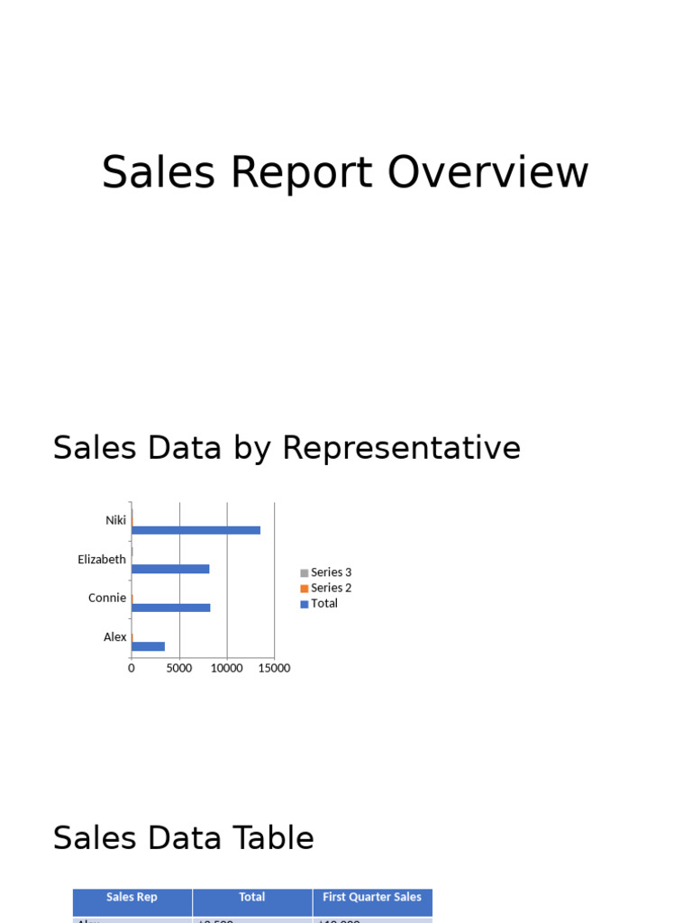 Sales Report Overview | PDF