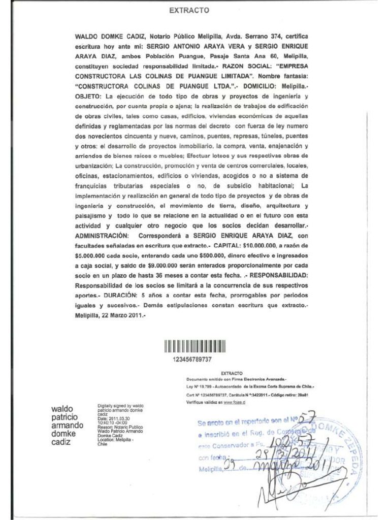 Extracto Sociedad | PDF