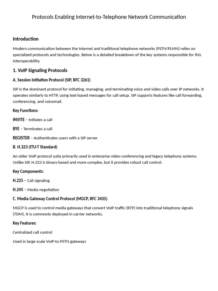 Protocols Enabling Internet | PDF | Session Initiation Protocol | Voice Over Ip