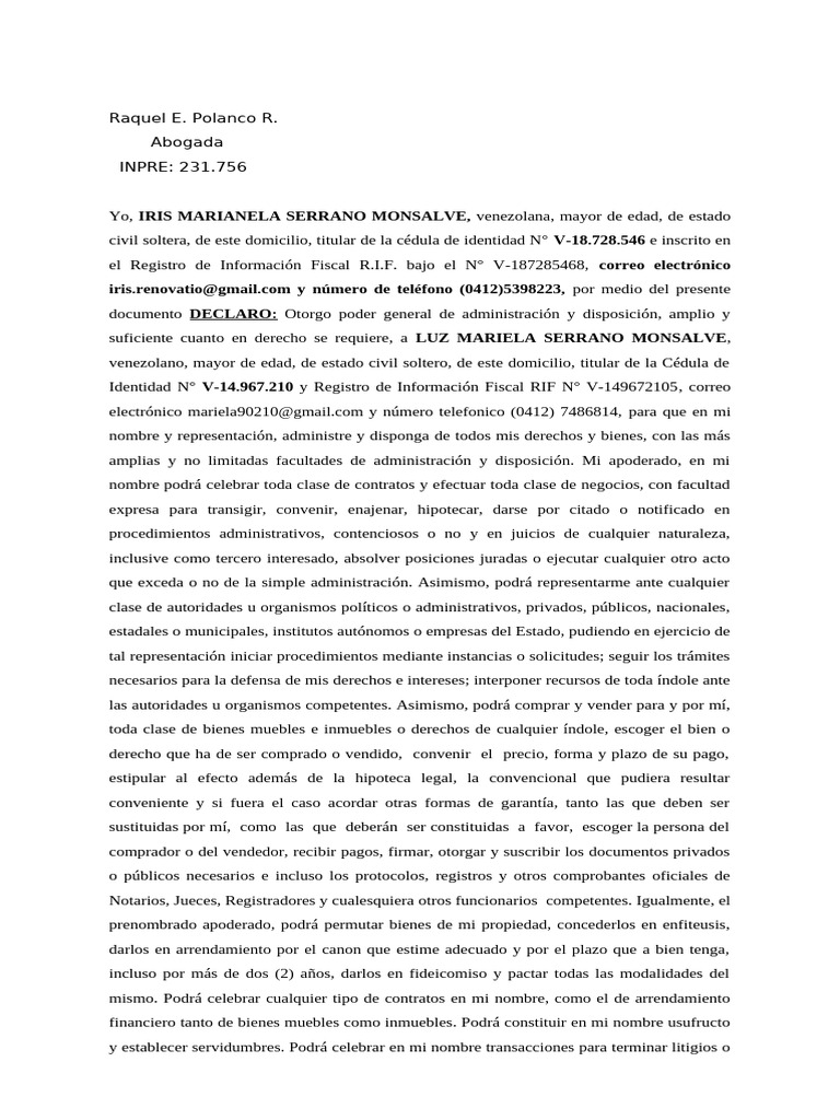 Poder General Amplio 2 | PDF | Bancos | Propiedad