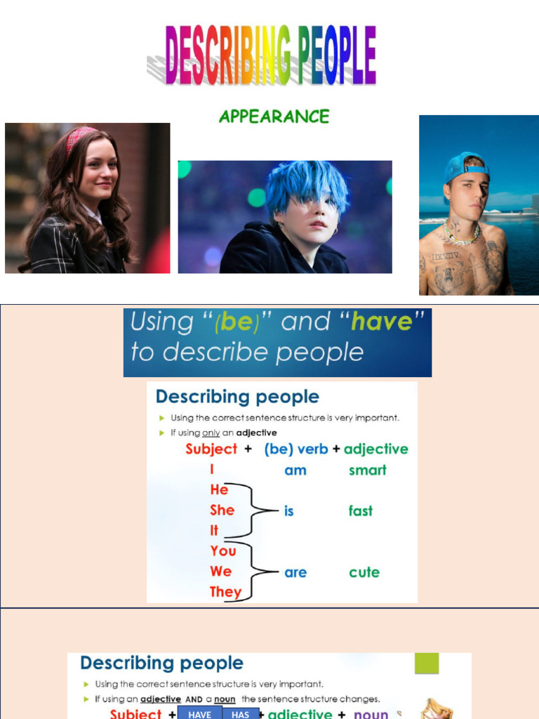 Describing People | PDF