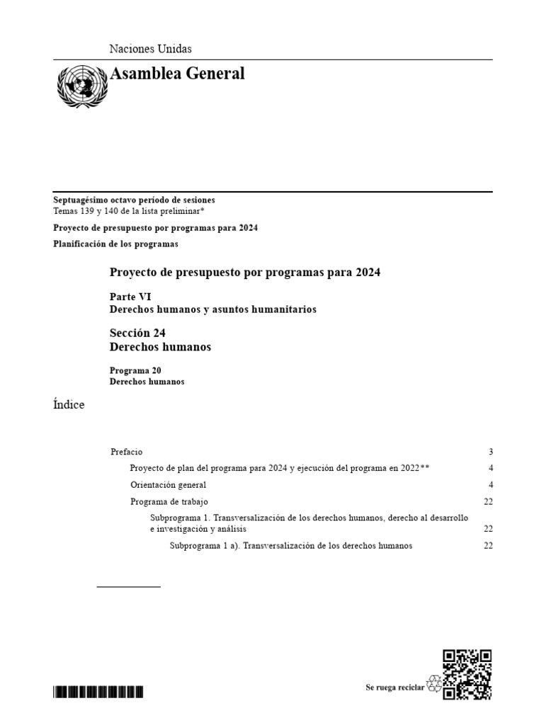 A 78 6 (Sect. 24) - ES | PDF | Naciones Unidas | Relaciones internacionales