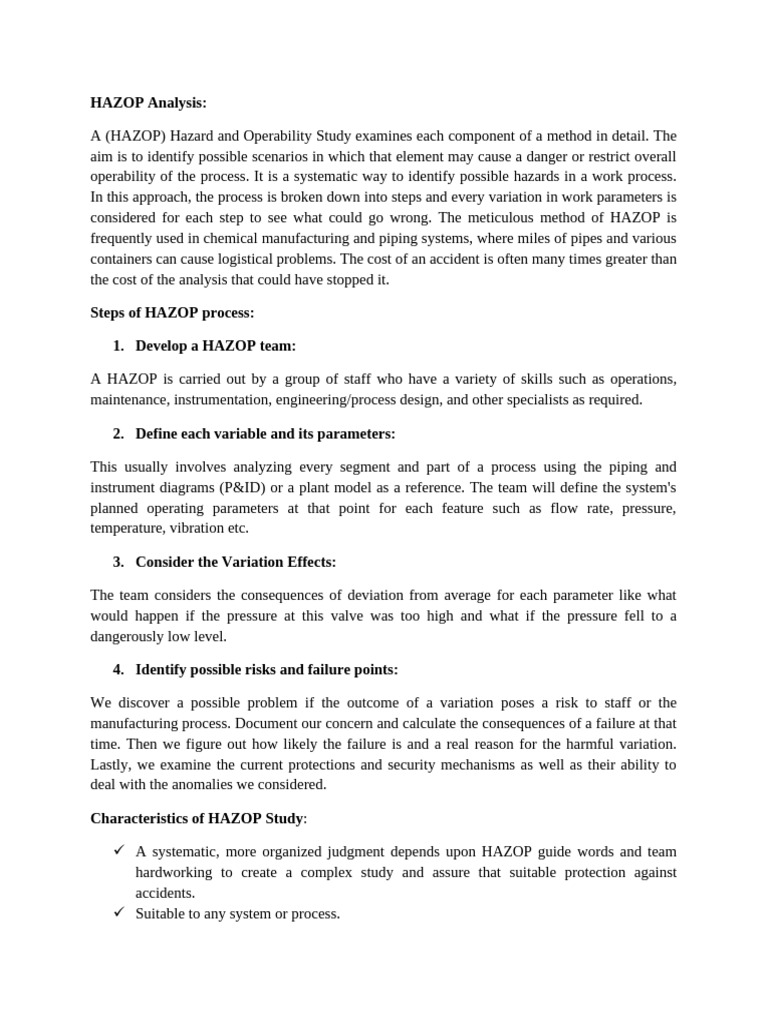 Hazop Instrument Control | PDF | Control Theory | Pump