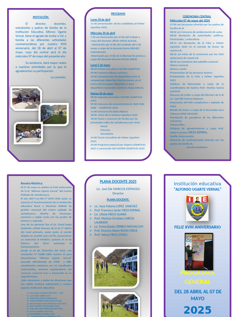 Triptico Invitación Final | PDF